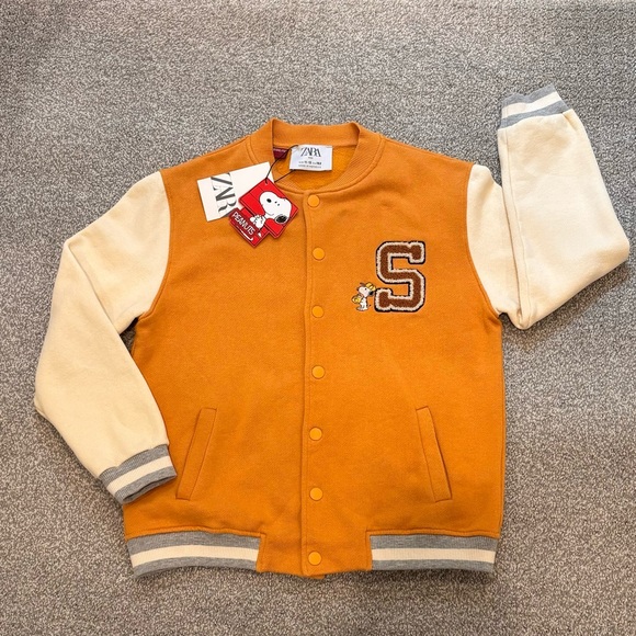 Zara | Jackets & Coats | Zara Kids Peanuts Snoopy Bomber Jacket | Poshmark
